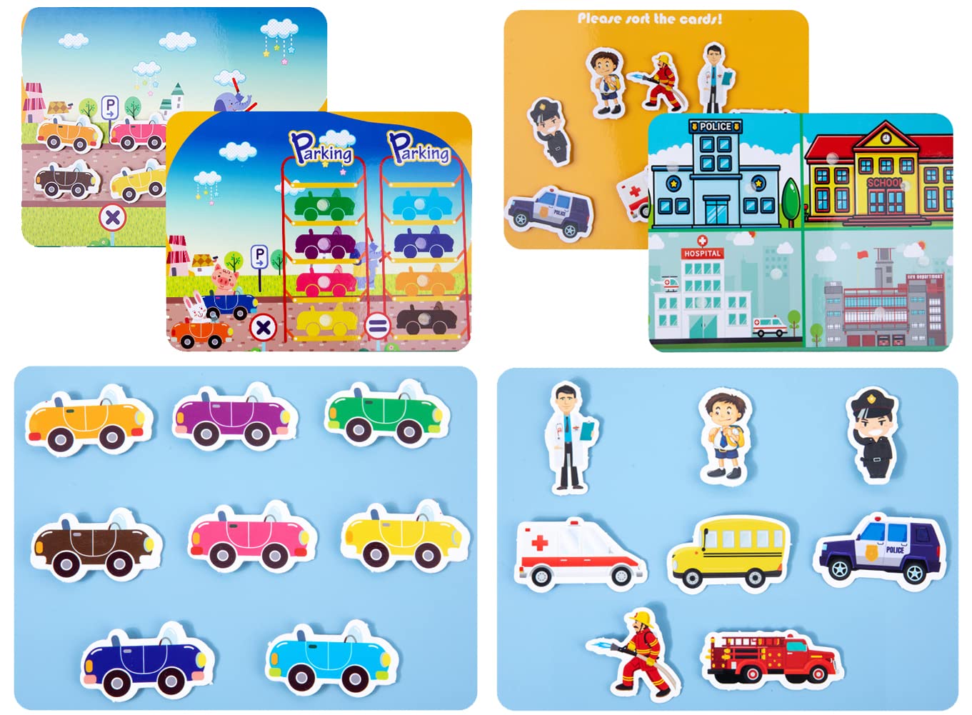 Adurello Kids Quiet Book Sensory Busy Book Cognitive Learning Toys Preschool Educational Montessori Toy for Toddlers