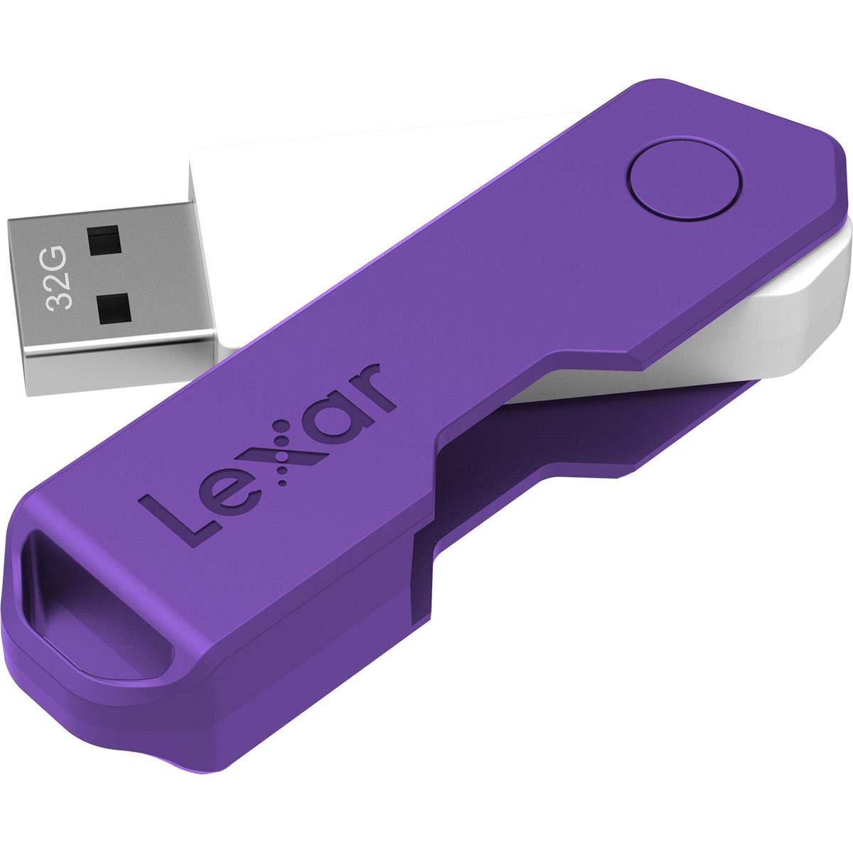 Lexar JumpDrive TwistTurn2 32GB USB 2.0 Flash Drive, Purple (LJDTT2-32GABNAPL)