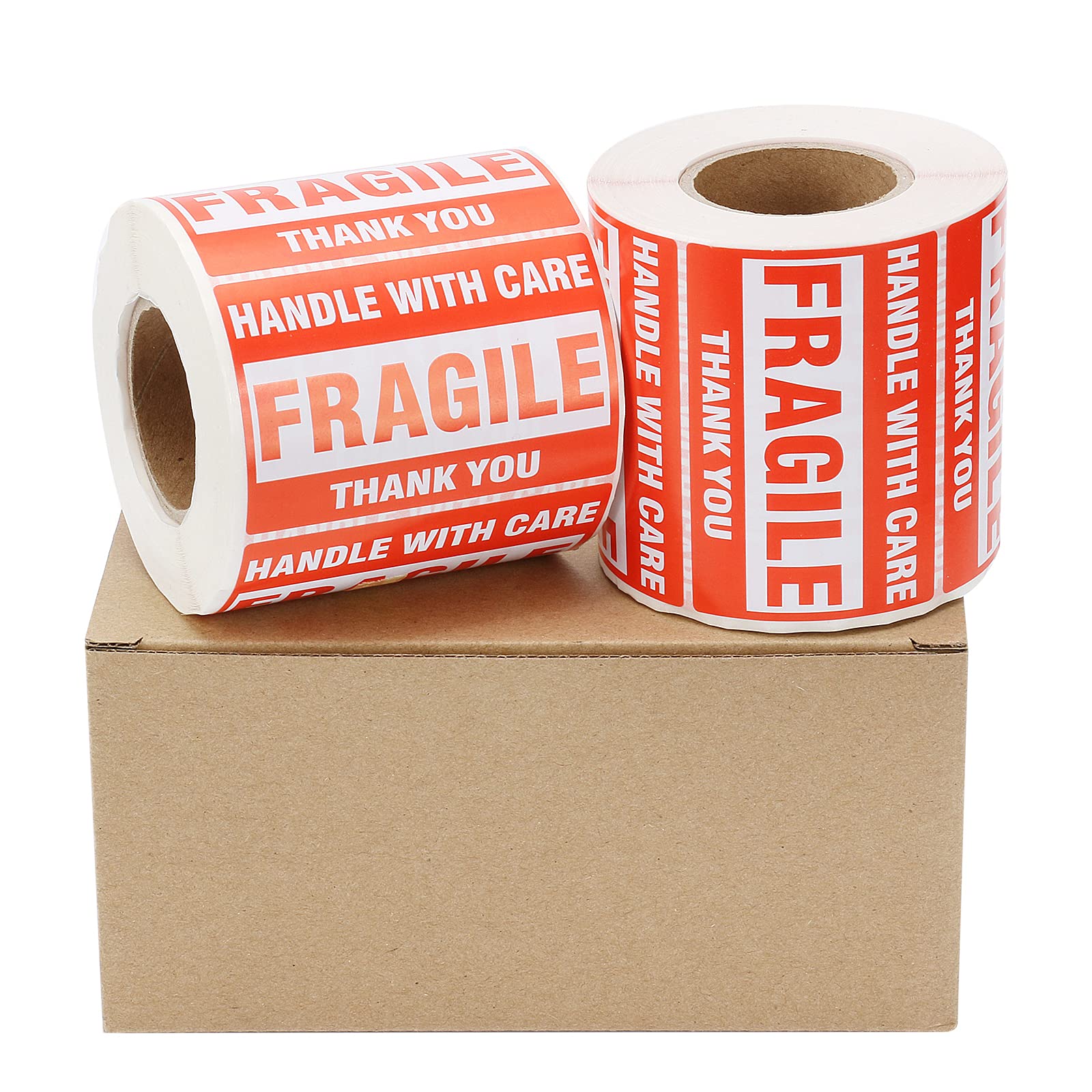 9527 Product 2'' x 3'' Fragile Stickers with Care Warning - Shipping Labels Stickers,500 Labels/Roll, 1 Roll