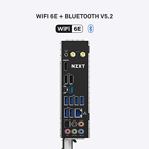 NZXT N7 Z590 - N7-Z59XT-W1 - Intel Z590 chipset (Supports 11th Gen CPUs) - ATX Gaming Motherboard - Integrated I/O Shield - WiFi 6E connectivity - Bluetooth V5.2 - White