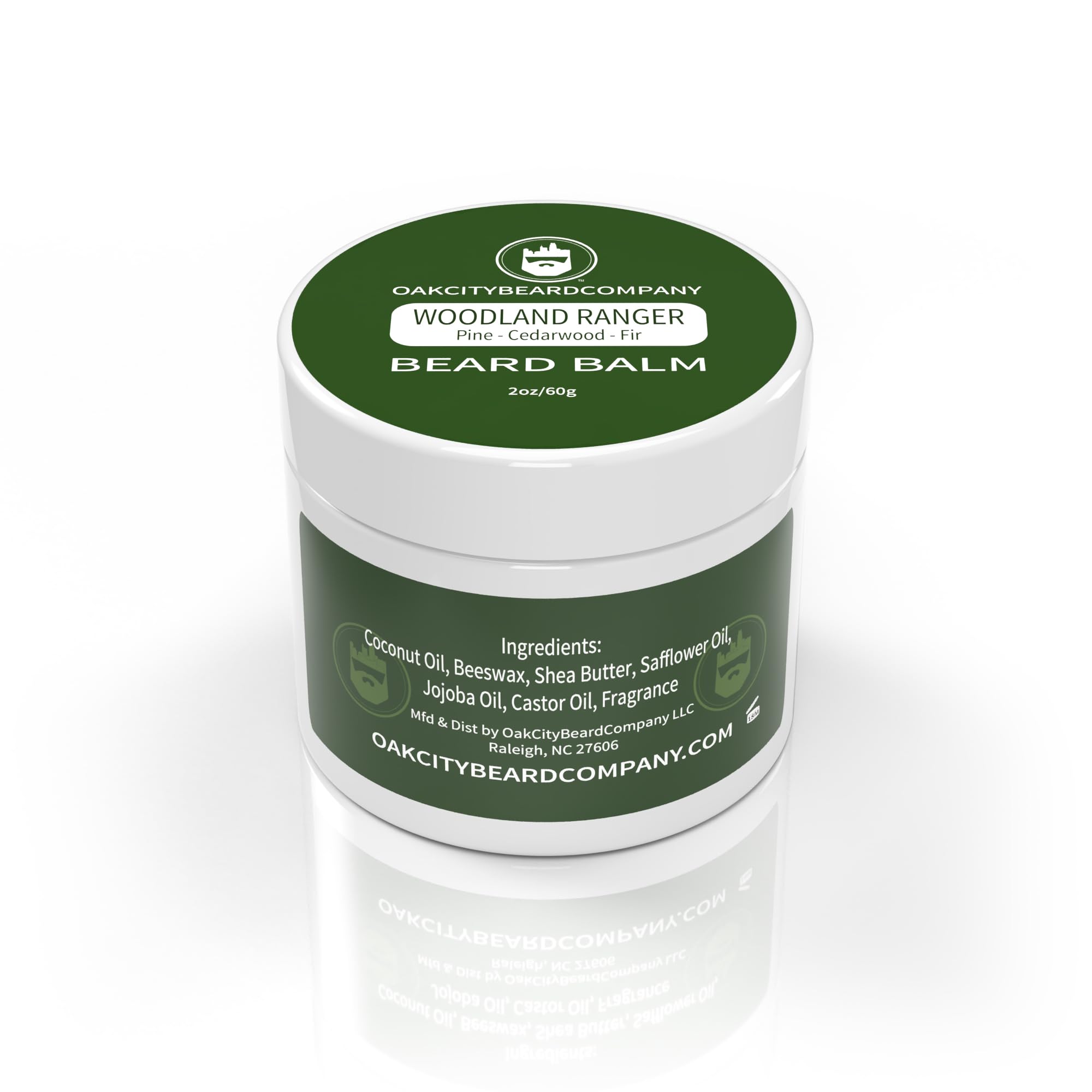 OakCityBeardCo. - Woodland Ranger - 2 Ounce - Beard Balm - Pine - Cedarwood - Fir - Beard Conditioner