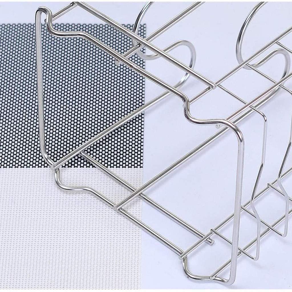 CUJUX Dish Rack with Utensil Holder knife Holder Cup Holder Cutting Board Holder and Drainboard Set for Kitchen Counter