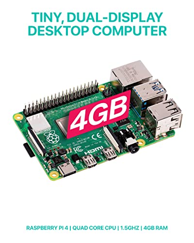 Argon NEO x Raspberry Pi 4 4GB Kit | Aluminum Case | 64 Gig SD Card | Micro HDMI to HDMI Cable | 18W Type-C Power Supply | Quick Start Guide