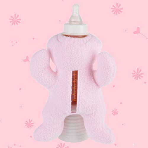 Artibetter Bunny Milk Bottle Cover Protective Soft Stuffed Animal Baby Feeding Bottle Holder Case for Kids Baby Toddler Infant