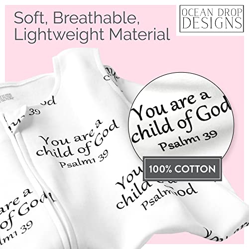Ocean Drop Designs Newborn Sleep Sack (10-18 lbs) - Christian Baby Gifts - 100% Cotton