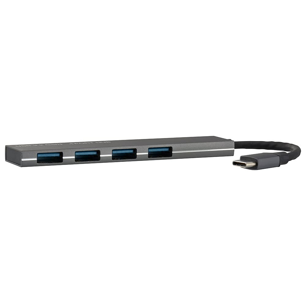 Ohm Electric USB Hub Type A 4 Port USB 3.2 Gen1 Compatible USB Type C Connector PC-SH4PC06-H 01-3974 OHM Black