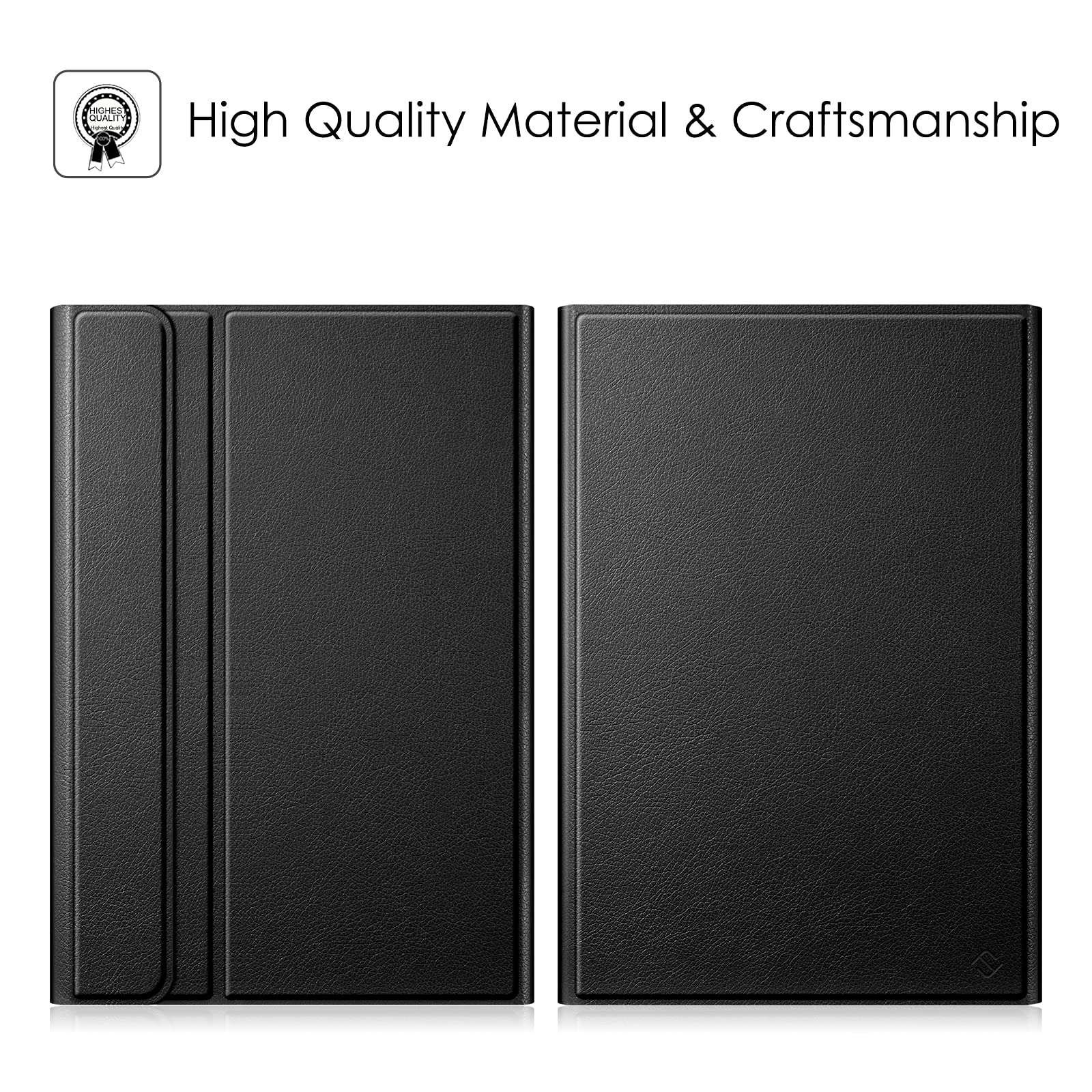 FINTIE Keyboard Case for Samsung Galaxy Tab S8 Plus 2022/S7 FE 2021/S7 Plus 2020 12.4 Inch with S Pen Holder, Slim Stand Cover Detachable Wireless Bluetooth Keyboard, Black