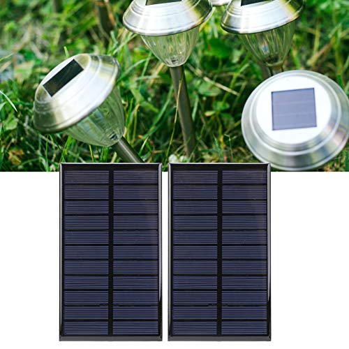 2Pcs Mini Solar Panel Cell Power Charger Module, Cell Board Module 100CM Red and Black Line 5.5V 1.6W