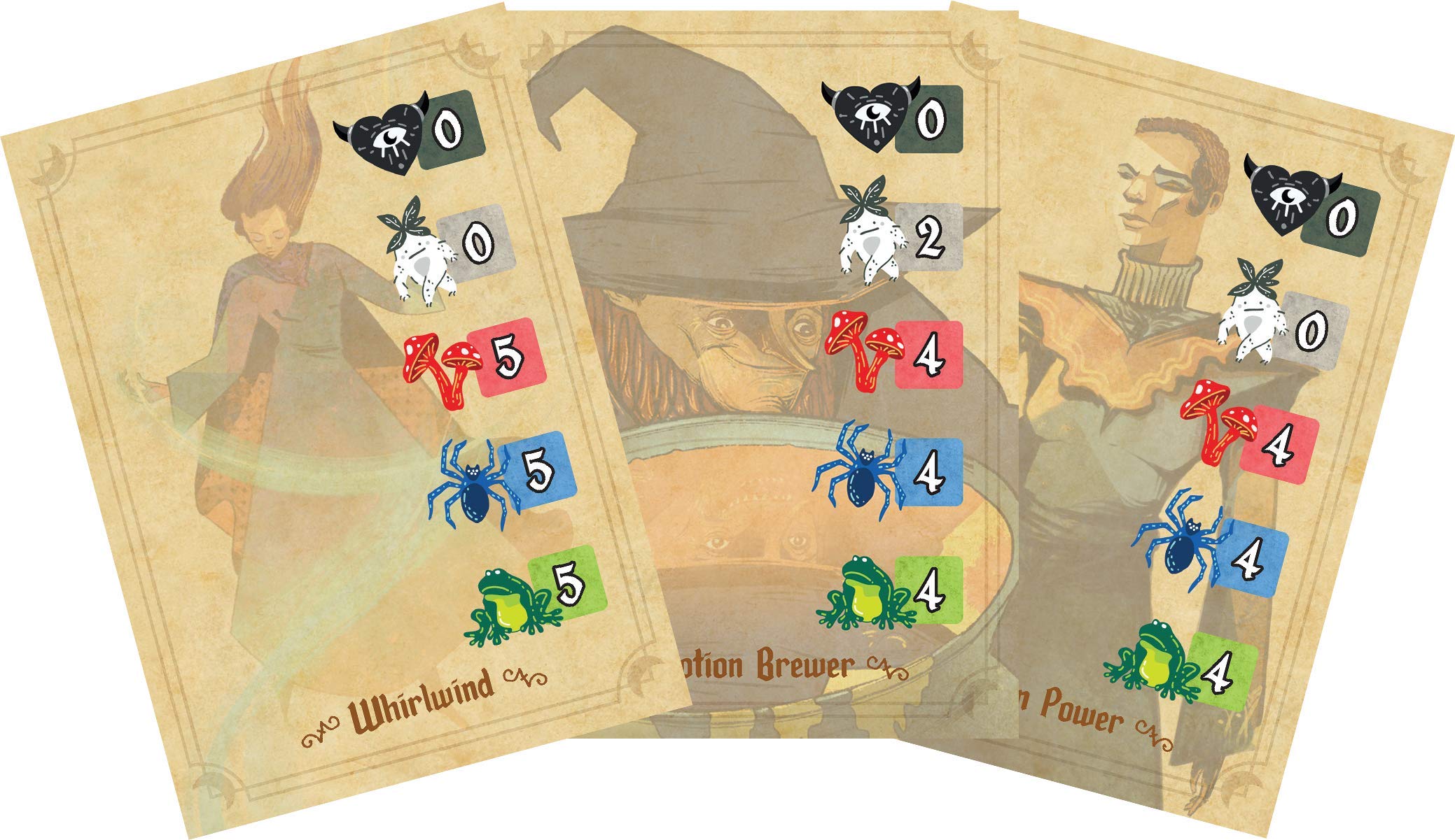 AEG Whirling Witchcraft | Use Recipes, Generate Magical Ingredients & Overflow Opponent's Cauldron | Halloween Board Game | 2-5 Players | Ages 10+
