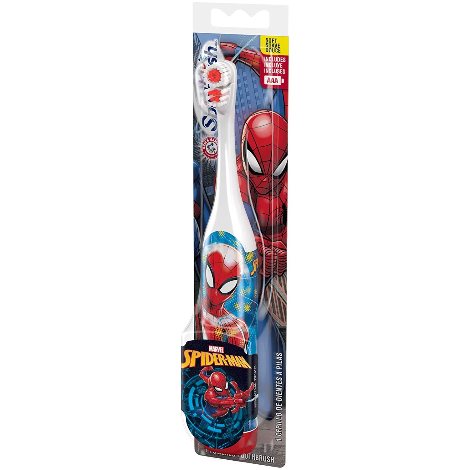 Arm & Hammer Corded Electric SpinBrush Kids Marvel Characters Powered Toothbrush, Spiderman 1 ea