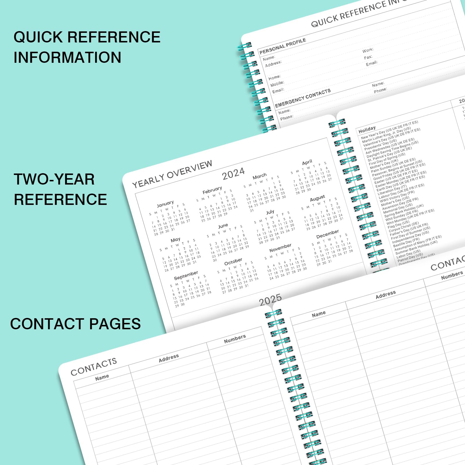 2024-2025 Planner - Jul. 2024 - Jun. 2025, 8" x 10", Planner 2024-2025, Weekly & Monthly Planner 2024-2025, Flexible Cover, to-Do List, Twin-Wire Binding
