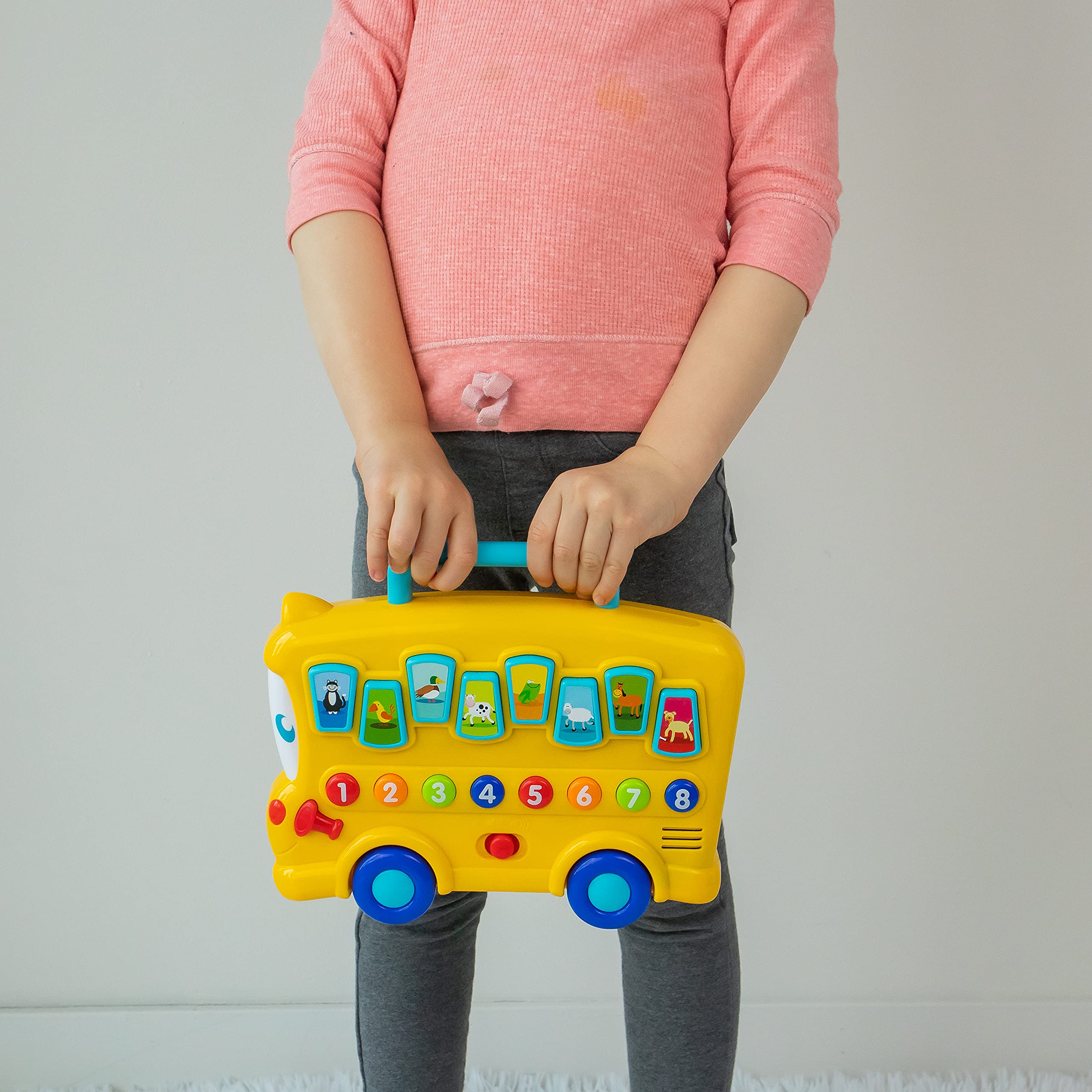 Animal Sounds Bus for Babies 6 Months Old & Up with Lights, Music, Numbers, Volume Control & More - Educational Baby Musical Toys