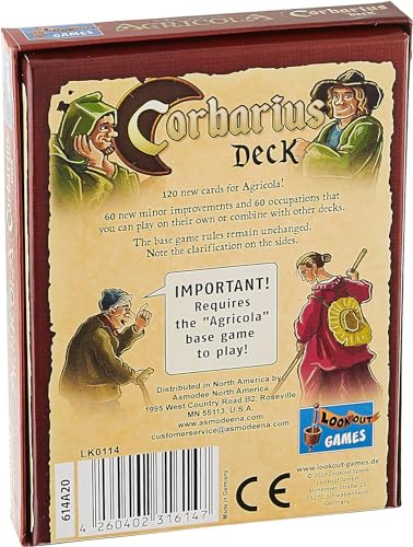 Agricola (Revised Edition) Corbarius Deck Expansion | Strategy Game | Farming Game for Adults and Teens | Advanced Board Game | Ages 12+ | 1-4 Players | Avg. Playtime 90 Mins | Made by Lookout Games