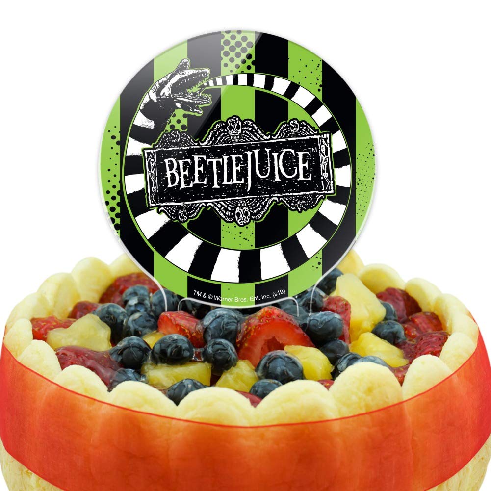 Acrylic Beetlejuice Beetle Worm Cake Topper Party Decoration for Wedding Anniversary Birthday Graduation