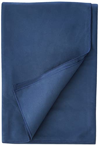 AmazonBasics Microfiber towel, Pack of 1, 70 X 140 cm, 1pc/set, black/blue