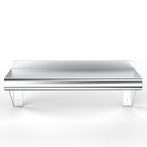 AmGood 6" X 16" Stainless Steel Wall Shelf | Metal Shelving | Garage, Laundry, Storage, Utility Room | Restaurant, Commercial Kitchen | NSF