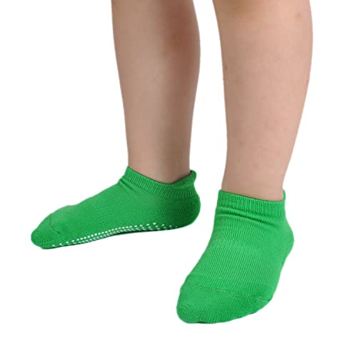 EPEIUS Baby Socks Toddler Non-slip SocksThick Cotton Ankle Socks with Grips Kids Boys Girls Cozy Cushion Low cut Socks 6 Pair Pack,Rainbow Set,3-5 Years