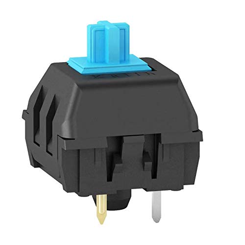 jlh Kaihua Blue Switch 3 Pin Keyswitch- Gaoteron& Cherry MX Equivalent DIY Replaceable Switches for Mechanical Gaming Keyboard(65PCS, Blue MX)