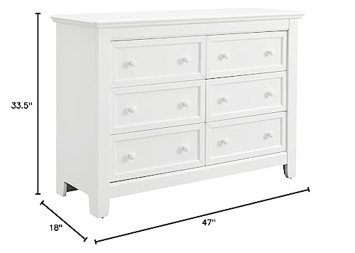 Baby Relax Tia 6-Drawer Dresser, White