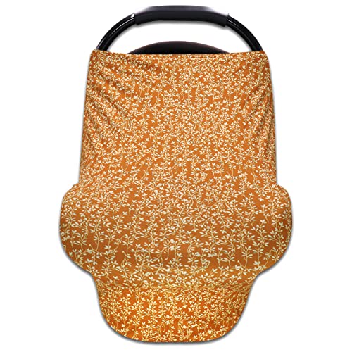 Hooyax Infant Car Seat Cover for Mom Baby, 6 in 1 Multi-Use Cover for Nursing, Breastfeeding, Carrier, Stroller, High Chair, Shopping Cart Lounger Canopy Ultra Soft and Stretchy