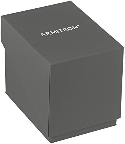 Armitron Women's 75/2447BLK Diamond-Accented Watch with Black Leather Band
