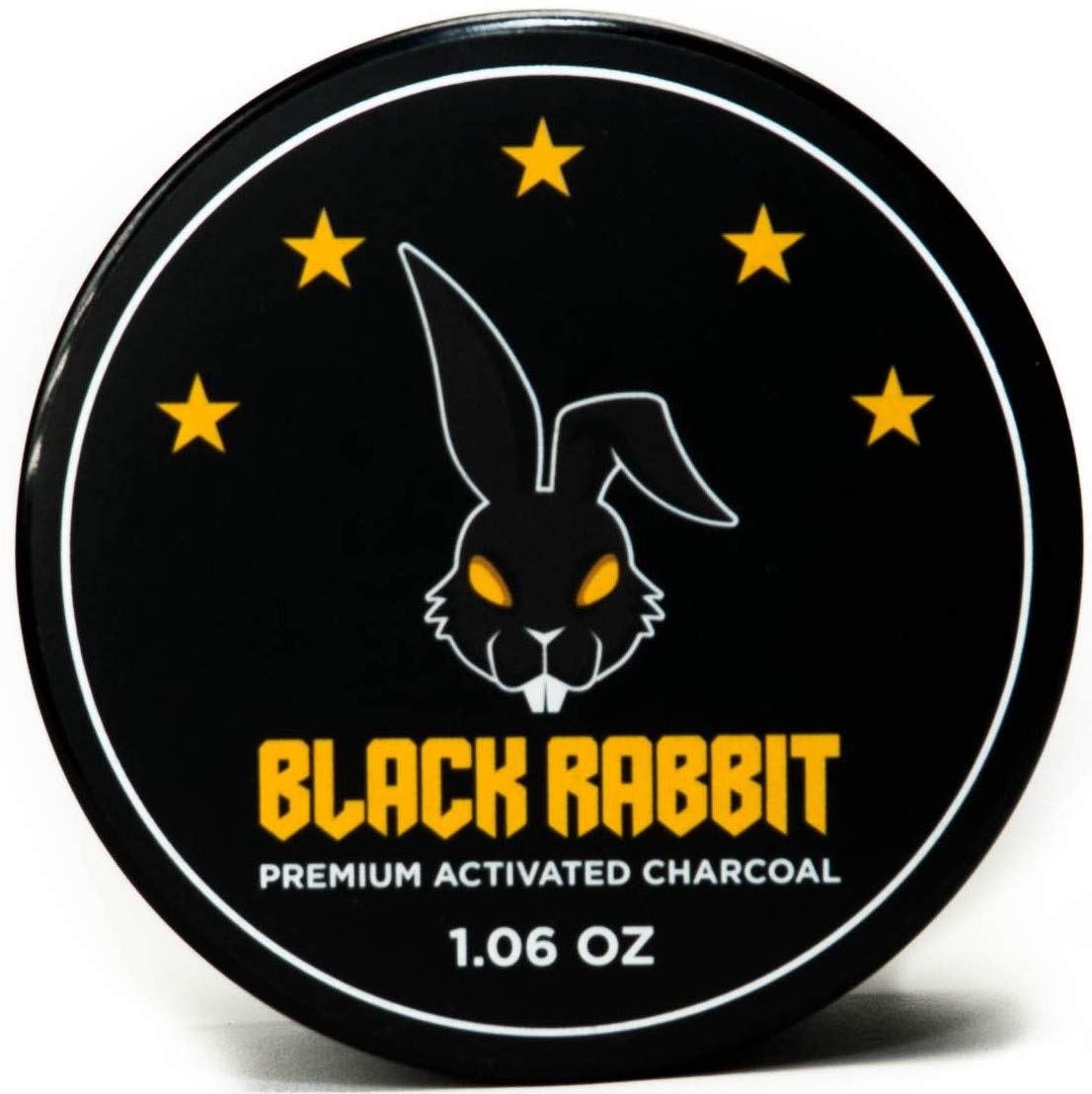 Premium Activated Charcoal Teeth Whitening Powder by Black Rabbit - Fluoride Free 30g/1.06oz