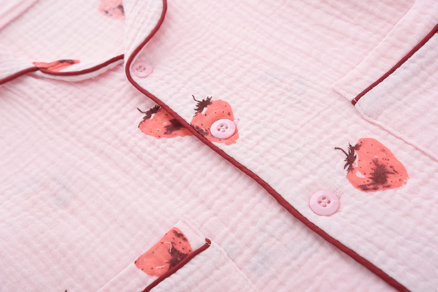 BINIDUCKLING Baby Pajamas Summer Short Pjs for Toddler Girls 3T Strawberry