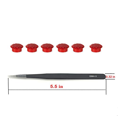 Profile Trackpoint Caps,6 pcs OBKJJ Super Low TrackPoint Red Cap for Lenovo ThinkPad T460s T460p x1 Carbon 4th P50 P70 S2 T470S(+1 Antistatic Tweezers)