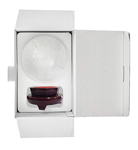 Amlong Crystal Crystal Ball 130mm (5 inch) Including Wooden Stand and Gift Package