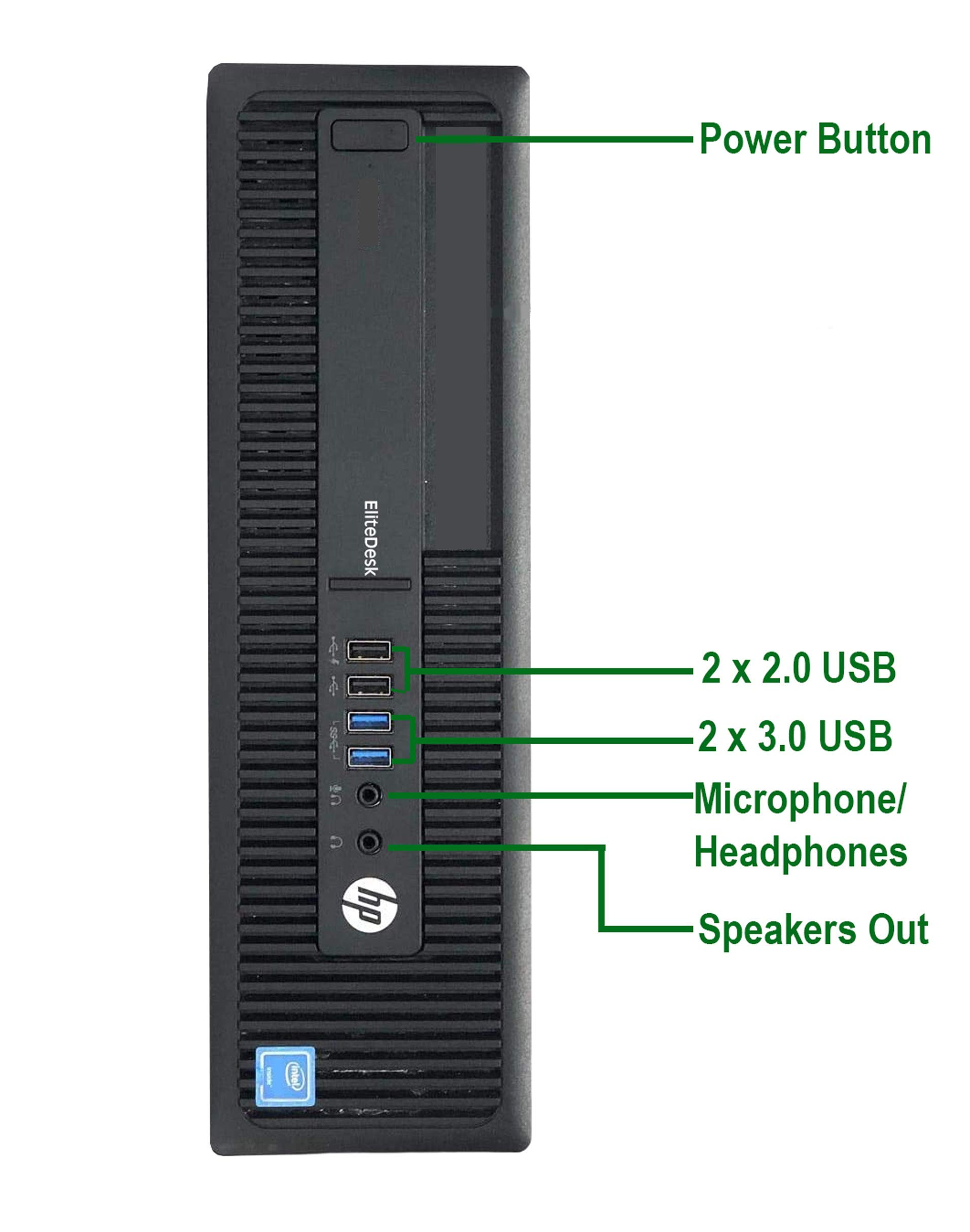 HP 800 G1 SFF Computer Desktop PC, Intel Core i5 3.2GHz, 16GB Ram, 512GB M.2 SSD,Wireless Keyboard & Mouse, Microsoft Office 365, 23.8 Monitor, Win 10 Pro, Black, Small Form Factor (Renewed)
