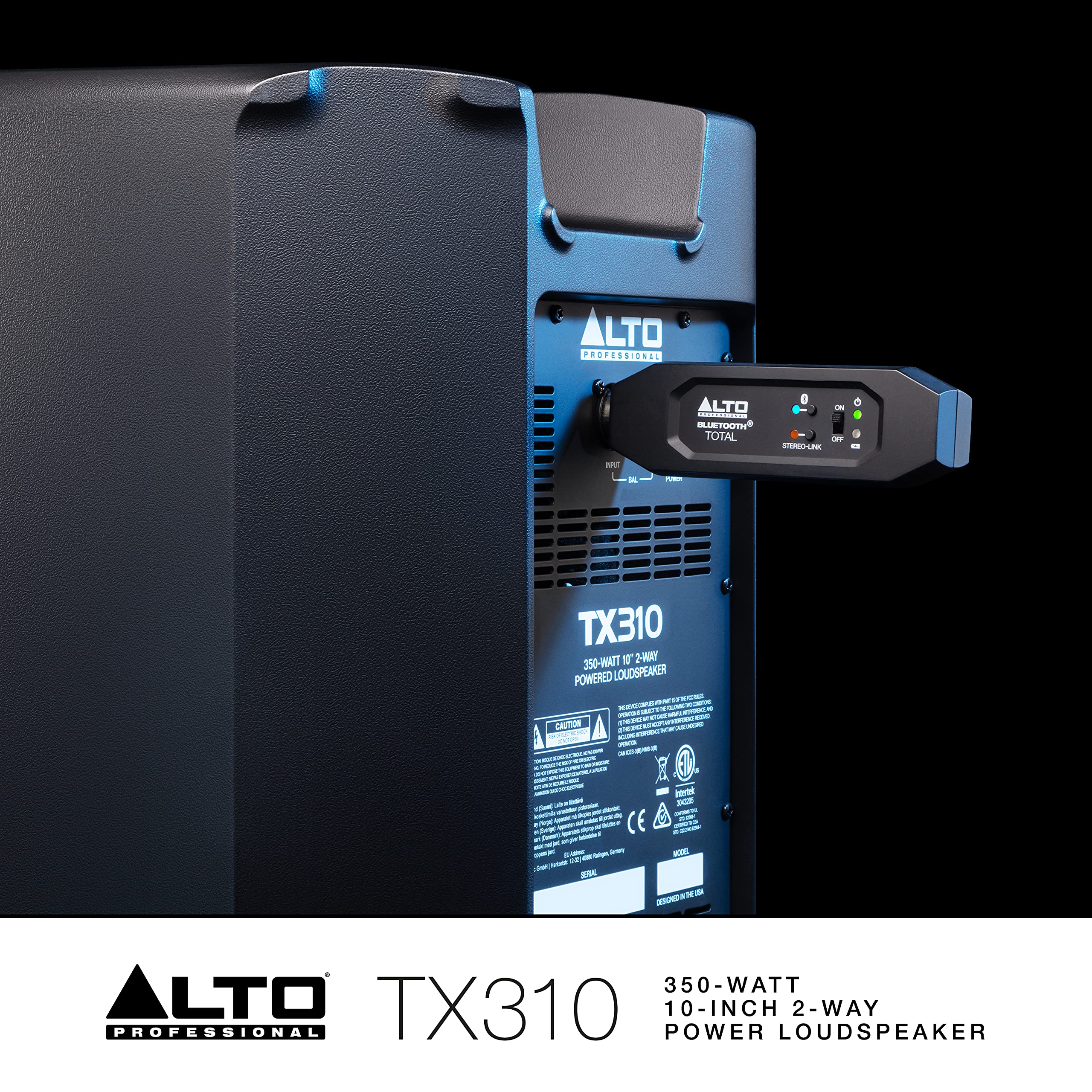 ALTO TX310 β 350W Active PA Speaker with 10" Woofer for Mobile DJ and Musicians, Small Venues, Ceremonies and Sports Events, Black