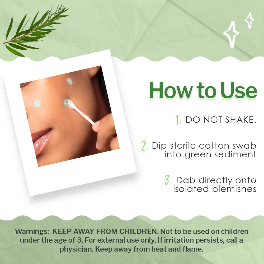 Bye Bye Blemish Tea Tree Drying Lotion, with Tea Tree Oil & Salicylic Acid, Fast-acting Formula, Dries Blemishes, Purifies Skin, 1 fl oz, 1-Pack