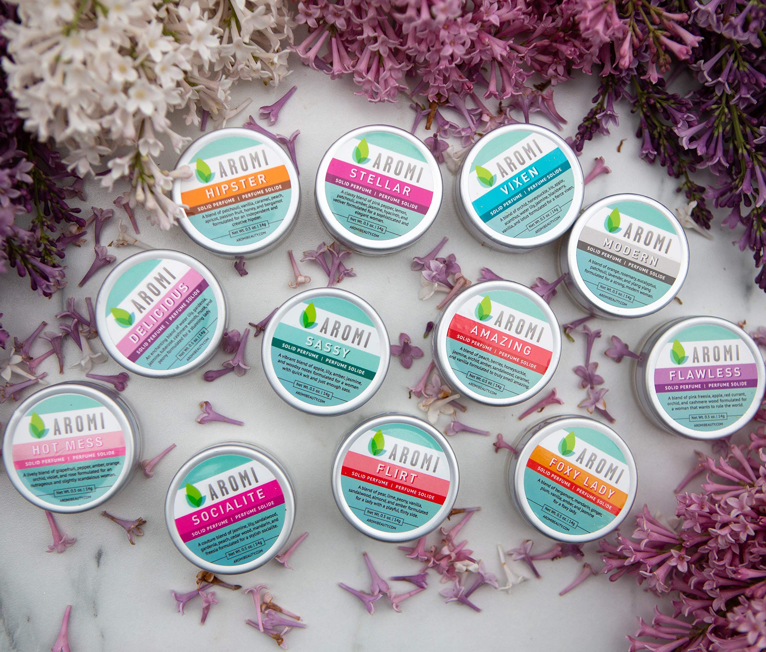 Aromi Modern Solid Perfume | Earthy Fragrance, Rosemary, Eucalyptus, & Ylang Ylang Scent, Vegan, Cruelty-free, Travel, Wax, Women’s Gift, Handmade (Modern)
