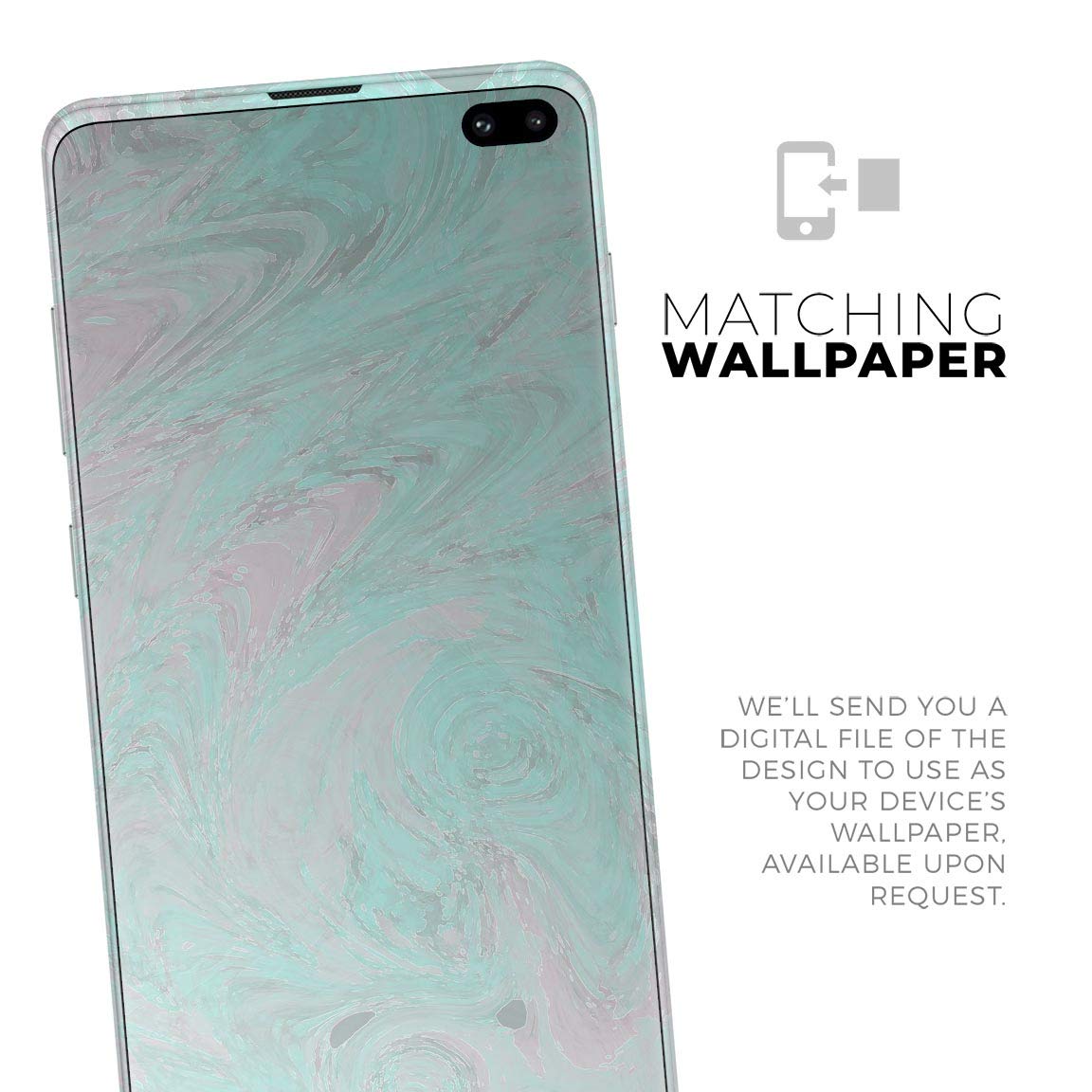DesignSkinz Teal Slate Marble Surface V23 Protective Vinyl Decal Wrap Skin Cover Compatible with The Samsung Galaxy S20 (Screen Trim & Back Glass Skin)