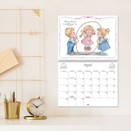 2024 Blessed Are Ye Wall Calendar, 12-Inch x 9-Inch Size Closed, 18-Inch Size Open, Large Bookstore-Quality, Spiral-Bound Hanging Monthly Wall Calendars for Kitchen & Office, by Current