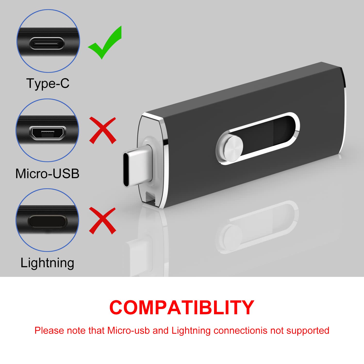 JOIOT 128GB USB C Flash Drive Dual USB 3.2 Flash Drive Type C + USB A Portable Type-C Flash Drive 2-in-1 USB-C Thumb Drive for Smartphone Tablet Computer Mac iPhone