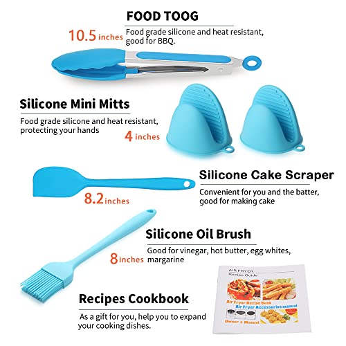 Air Fryer Accessories,13PCS for Ninja COSORI Power XL 5.3QT - 8QT Air Fryer with 9 Inch Cake Barrel
