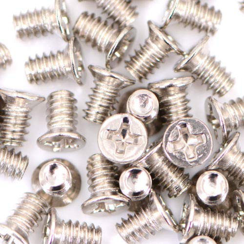 Ochoos PC Case 326mm Hard Drive HDD Caddy Hot Swap Server Tray Mount Screw Flat Countersunk Head DIY Computer C 100pcs - (Color: Silver)