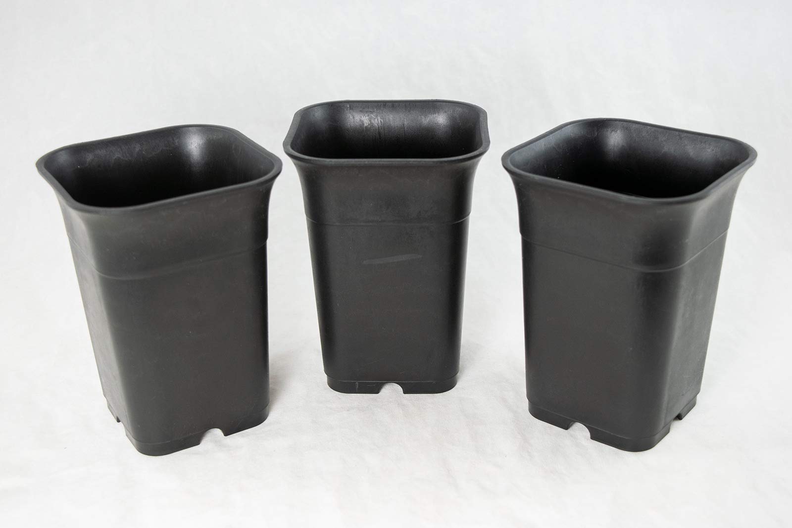 3 Square Plastic Cascade Bonsai Pot, Succulent & Orchid Planter - 4"x 4"x 5.5"