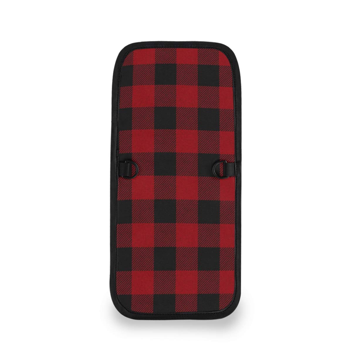 ALAZA Red Black Buffalo Lattice Plaid Small Crossbody Wallet Purse Cell Phone Bag Rfid Passport Holder with Credit Card Slots