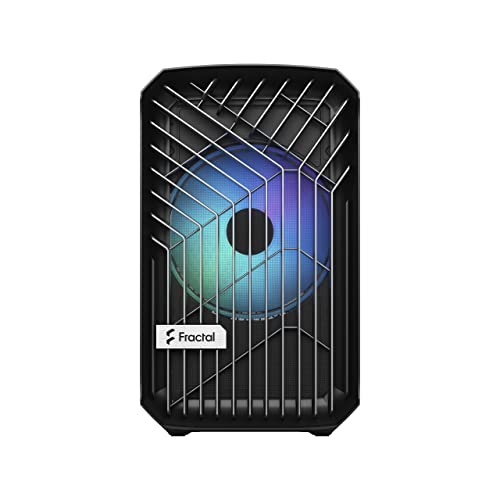 Fractal Design Torrent Nano RGB Black - Light Tint Tempered Glass Side Panels - Open Grille for Maximum air Intake - 180mm RGB PWM Fan Included - Type C - mITX Airflow Mini Tower PC Gaming Case