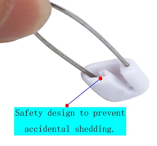AnMiao Star 2 Inch Long 50 Pcs Plastic Head Safety Pin Safety Locking Baby Cloth Diaper Nappy Pins (8 Colors)