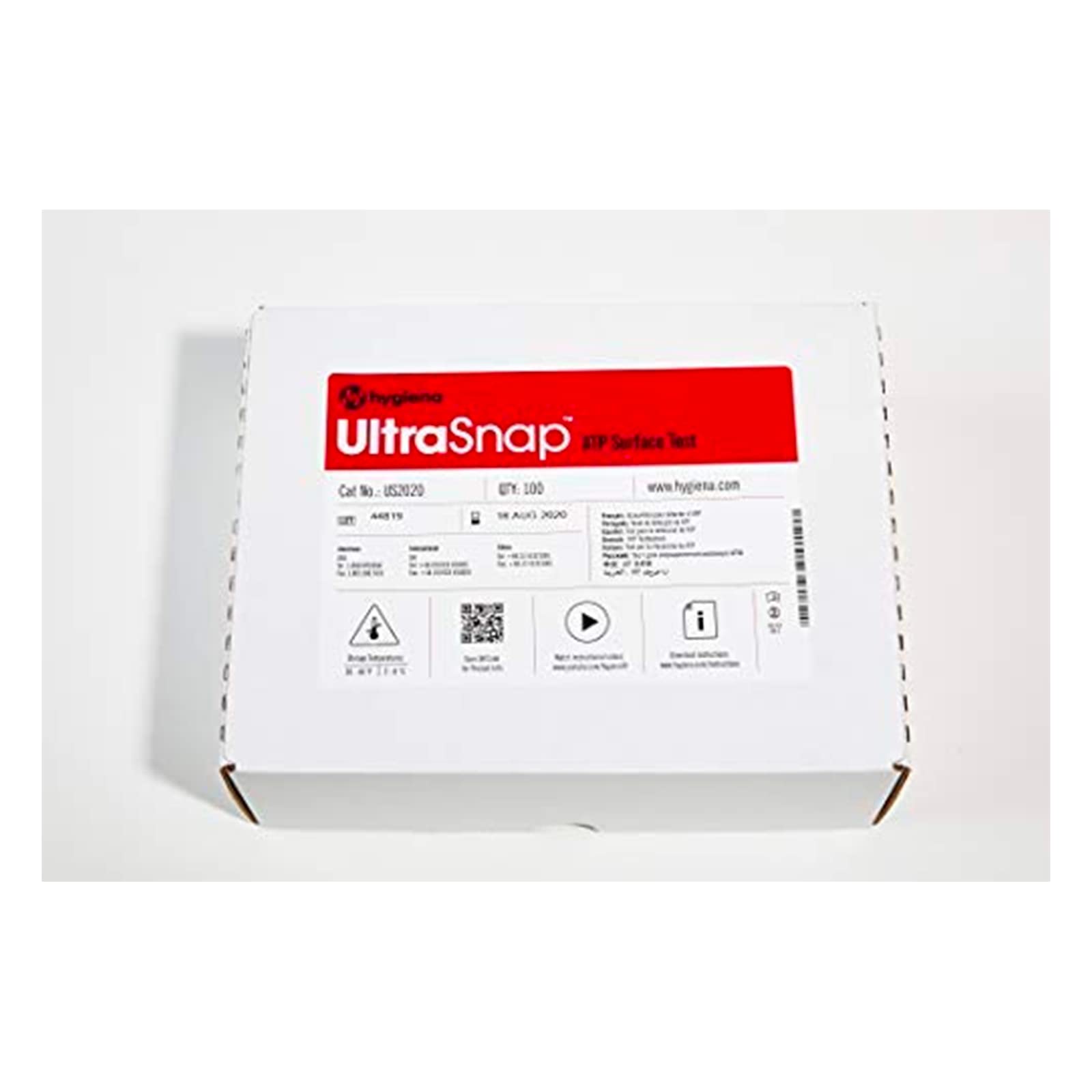 Bio Shield Tech Hygiena Ultrasnap Surface ATP Test Devices, ATP Testing Kit, User-Friendly, Biological Contamination Tests Kit Used with Hygiena Luminometers (100 Per Box)-US2020