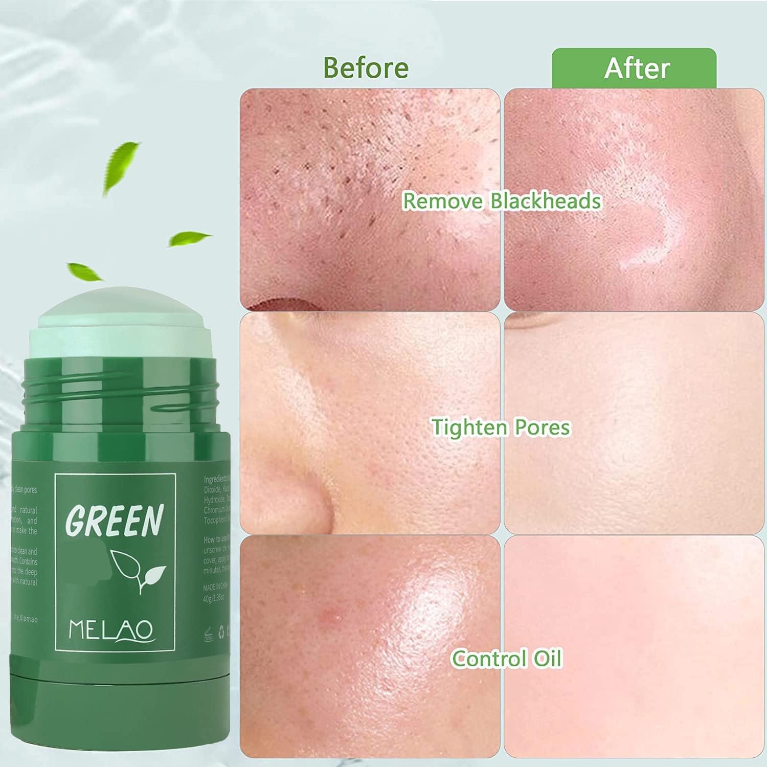 2 Pack Purifying Clay Clean Face Mask, Cleansing Mask Blackhead Remover, Face Moisturizes Oil Control Deep Clean Pore for Men and Women