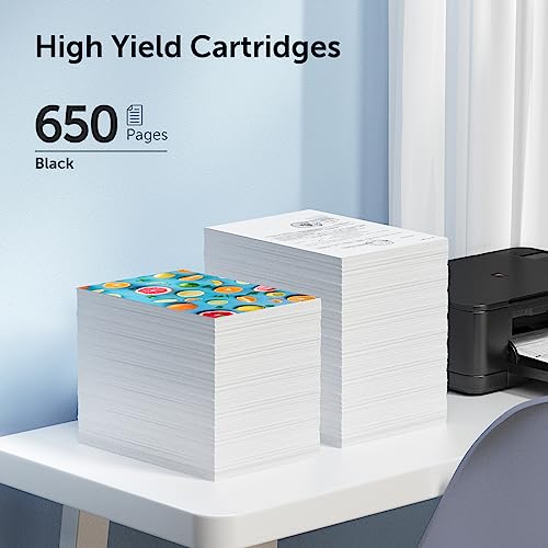 61XL Black Ink Cartridge High Yield Compatible for HP 61 XL Ink Work with HP Envy 4500 4502 5530 5535 5534 Officejet 4630 4635 Deskjet 1000 1010 1510 Printer Remanufactured (2 Pack)