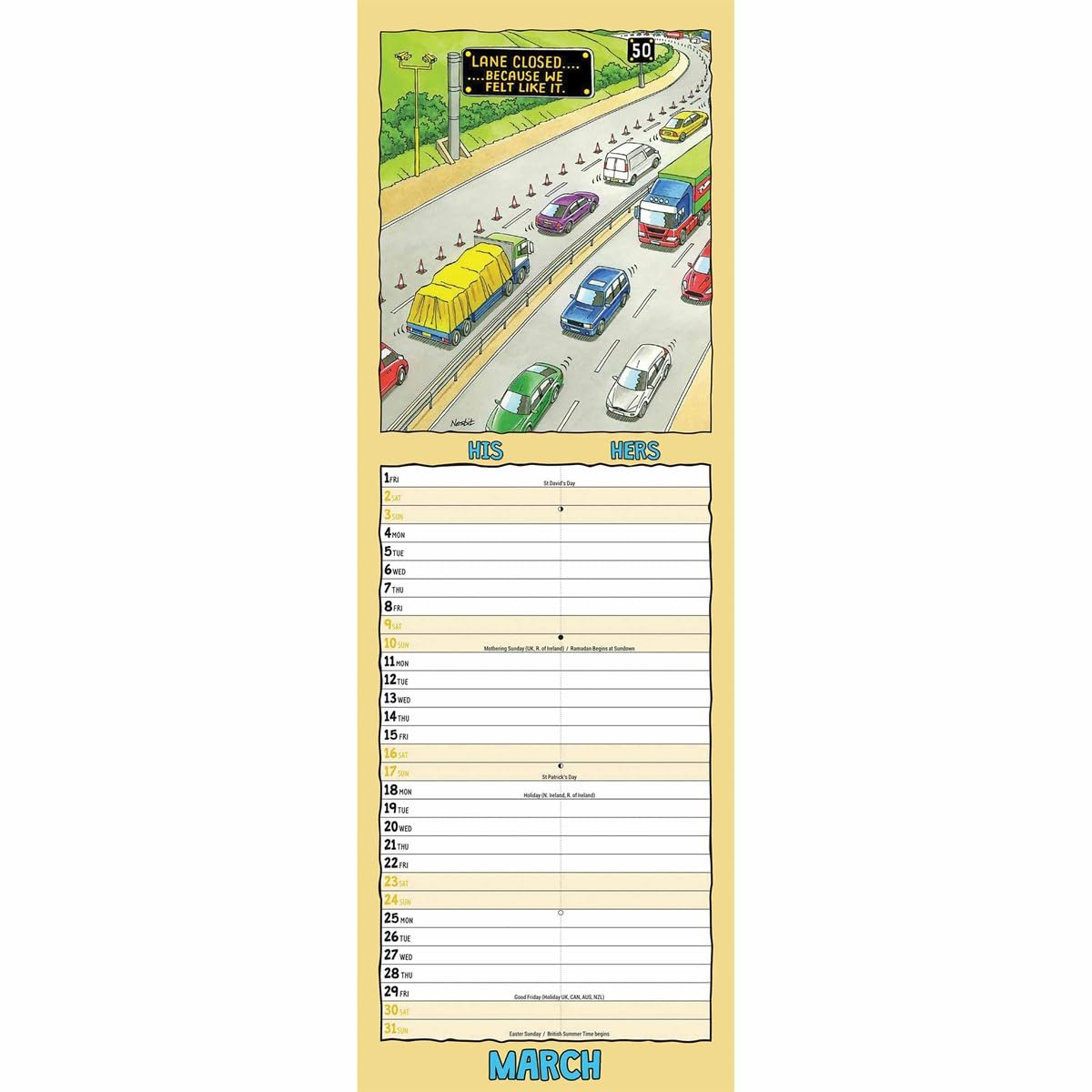 2024 Funny Side of His N Hers Planner Plastic Free Slim