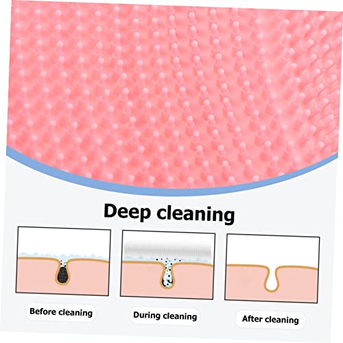 Alipis 3 Pcs Silicone Bath Towel Body Towel Bath Sponge Spa Towels Back Body Scrubber Cleaning Towels Body Scrub Sponge Silicone Exfoliating Brush Shower Towel Shower Brush Accessories
