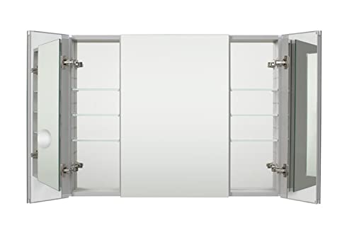 AQUADOM Royale 48in x 30in x 5in 3 Doors, Medicine Cabinet Integrated 3X Magnifying Mirror