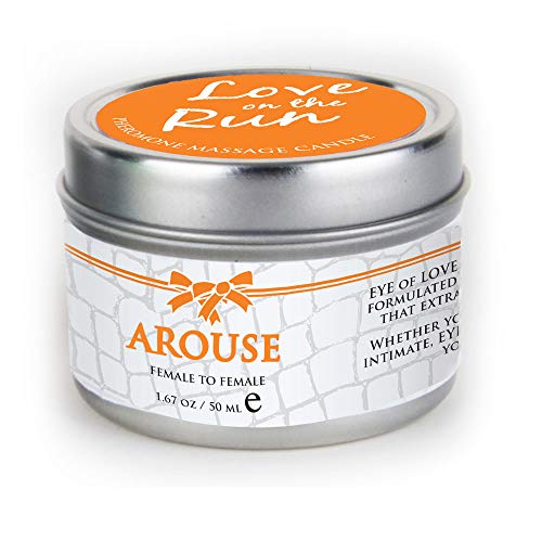 AROUSE Scent Pheromone Massage Candle by Eye of Love LGBTQ - for Female to Attract Female - Made with a shea Butter Base - 1.67 fl oz / 50 ml