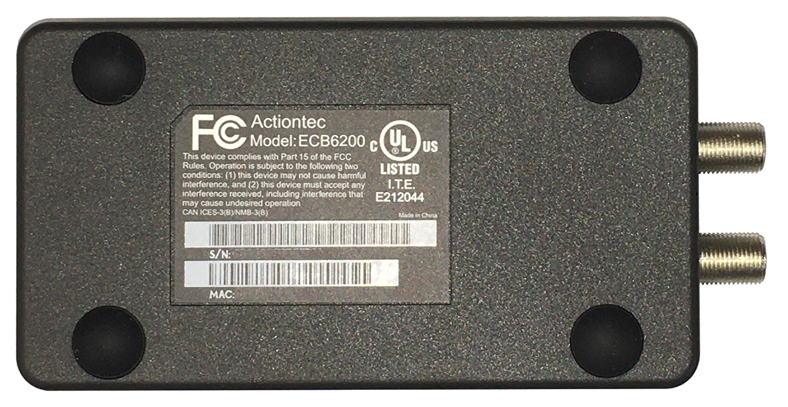 Actiontec/TiVo MOCA Adapter for Ethernet Over Coax, 1 Gbps Bonded 2.0 MoCA Adapter (ECB6200) Pack of 1